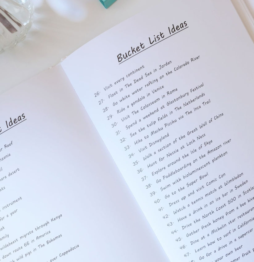 The Bucket List Book – Hardcover Beautiful Journal